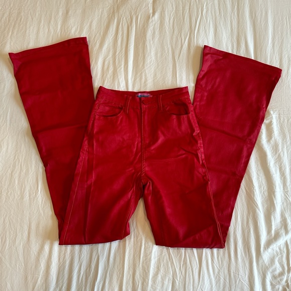 Edikted | Pants & Jumpsuits | Red Edikted Leather Pants | Poshmark